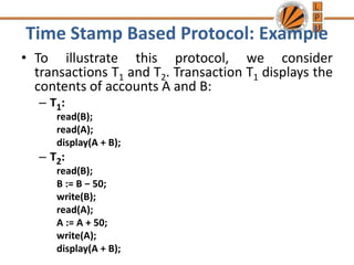 Concurrency control | PPTX | Databases | Computer Software and Applications