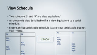 Concurrency control and Serializability | PPTX