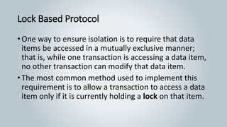 Concurrency control and Serializability | PPTX