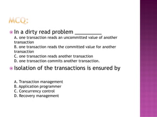 Concurrency control | PPT