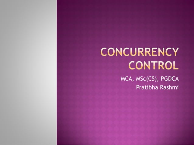 Concurrency control | PPT