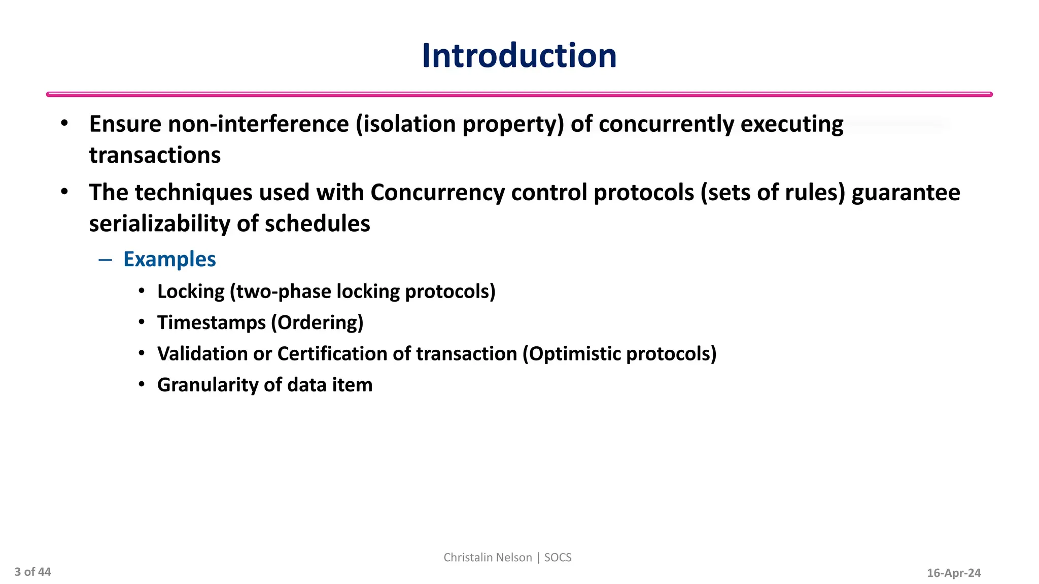 Concurrency Control In Database Management System Pdf
