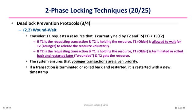Concurrency Control In Database Management System Pdf