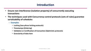 Concurrency Control in Database Management system | PDF