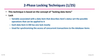 Concurrency Control in Database Management system | PDF