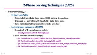 Concurrency Control in Database Management system | PDF