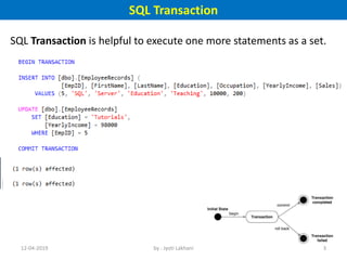 Transactions and Concurrency control | PPSX