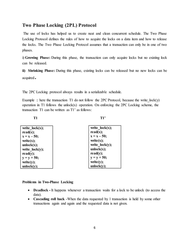 Concurrency Control Techniques Docx