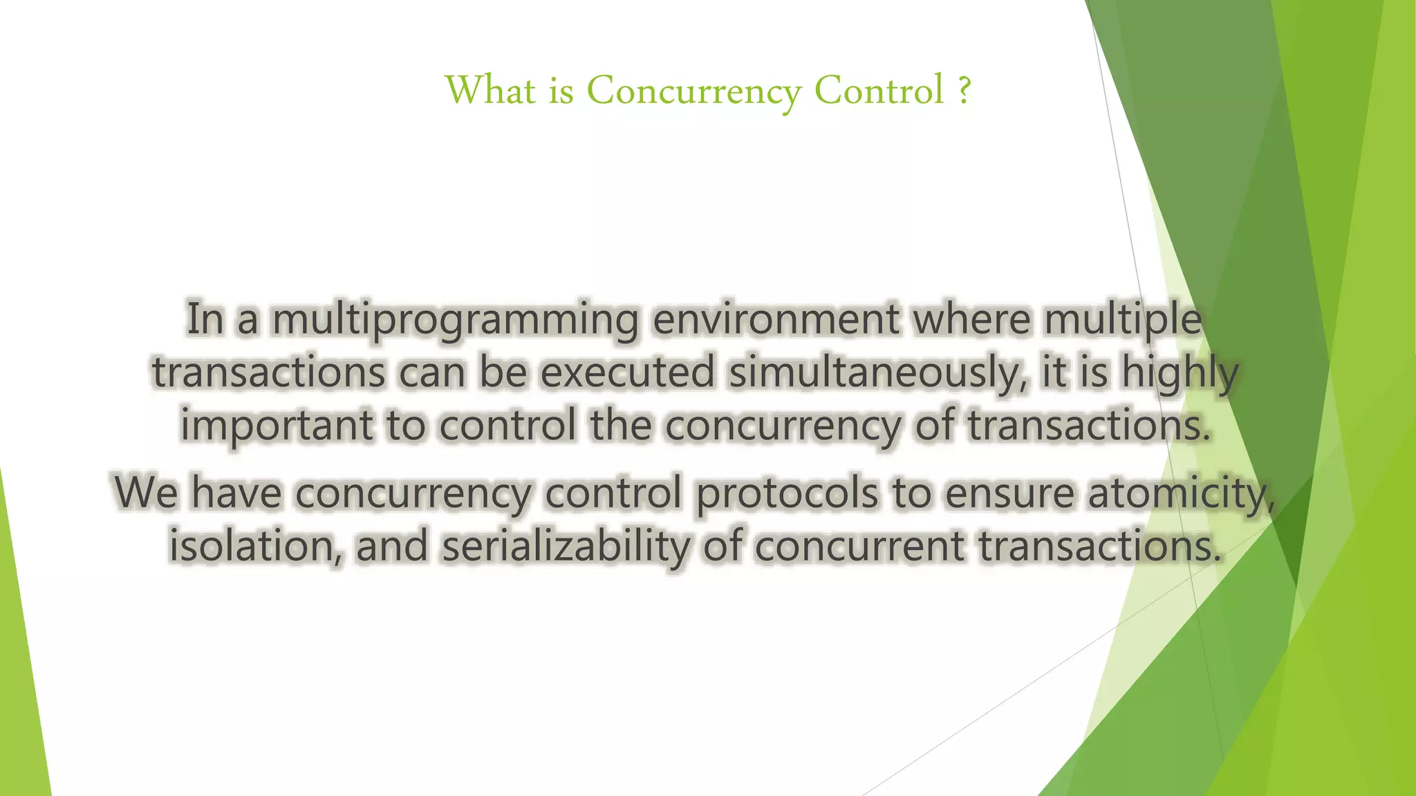 Concurrency control PPT | PPT