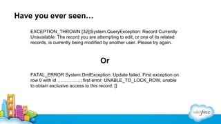 High Reliability DML and Concurrency Design Patterns for Apex | PDF | Databases | Computer ...