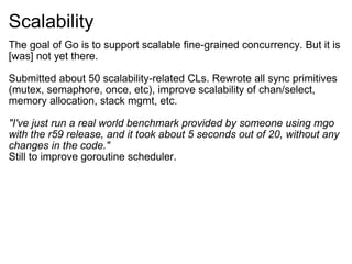 Concurrency in go | PPT | Programming Languages | Computing