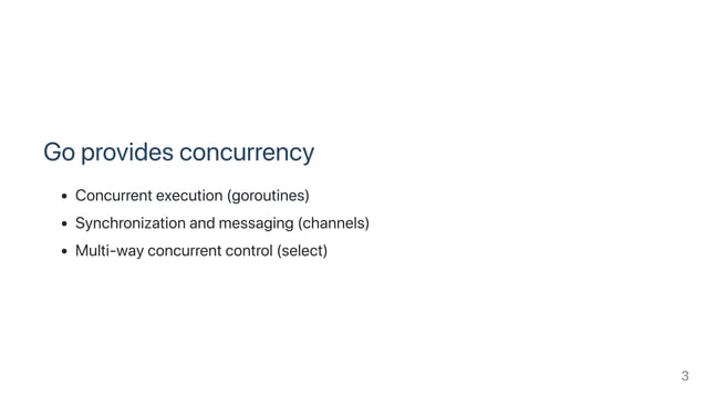 Jaap Groeneveld - Concurrency in Go | PPT