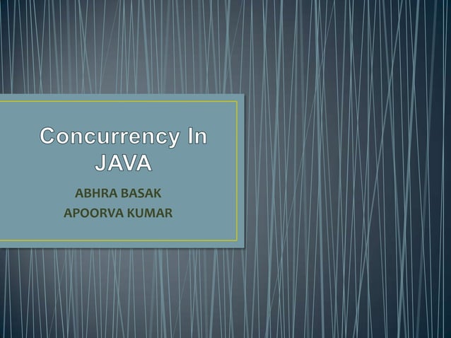Concurrency in java | PPTX