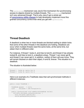 Concurrency in java | PDF | Operating Systems | Computer Software and Applications