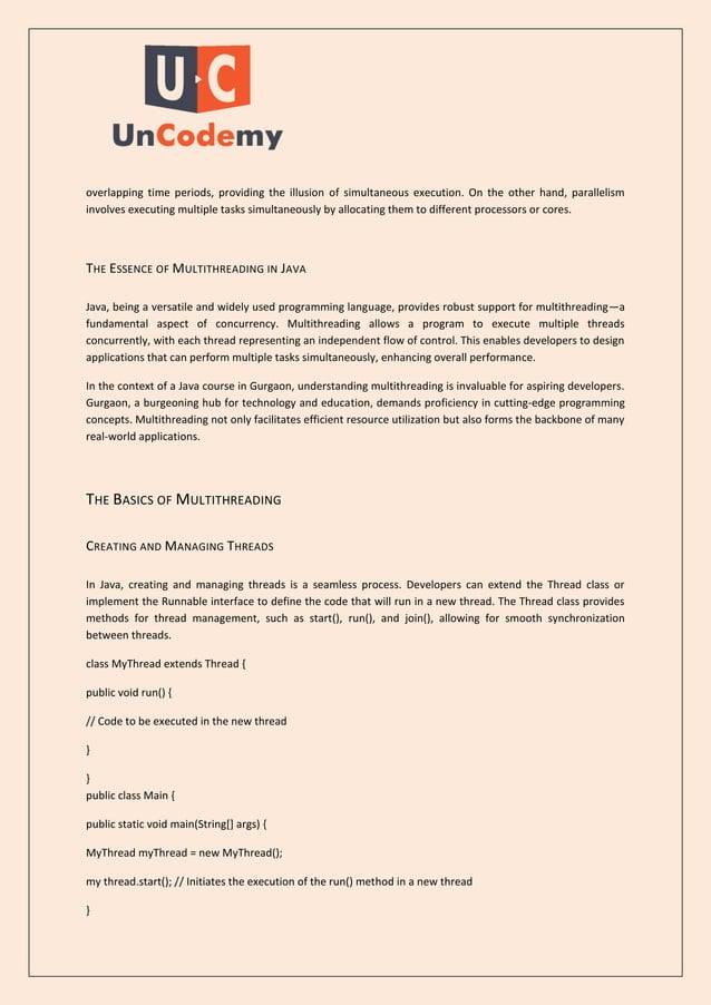 Concurrency in Java: Multithreading and Parallel Programming | PDF