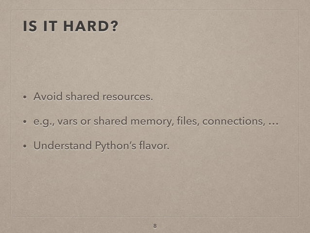 Concurrency in Python | PPT