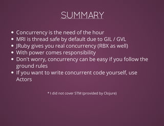 Concurrency & Ruby | PPT