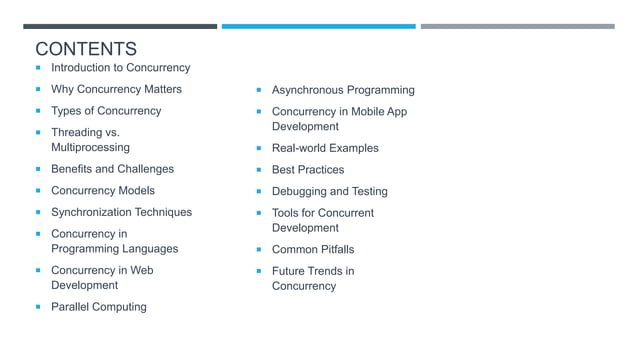 Concurrency in Software Development Generic Overview of Topics, Terms and Features | PPT
