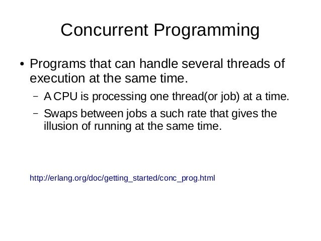 Concurrent programming