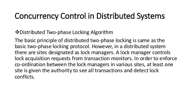 Concurrent Control