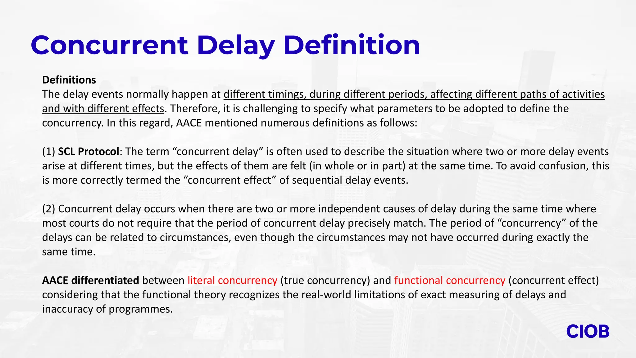 Concurrent Delay in Construction | PDF