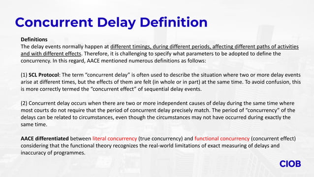Concurrent Delay in Construction | PPT