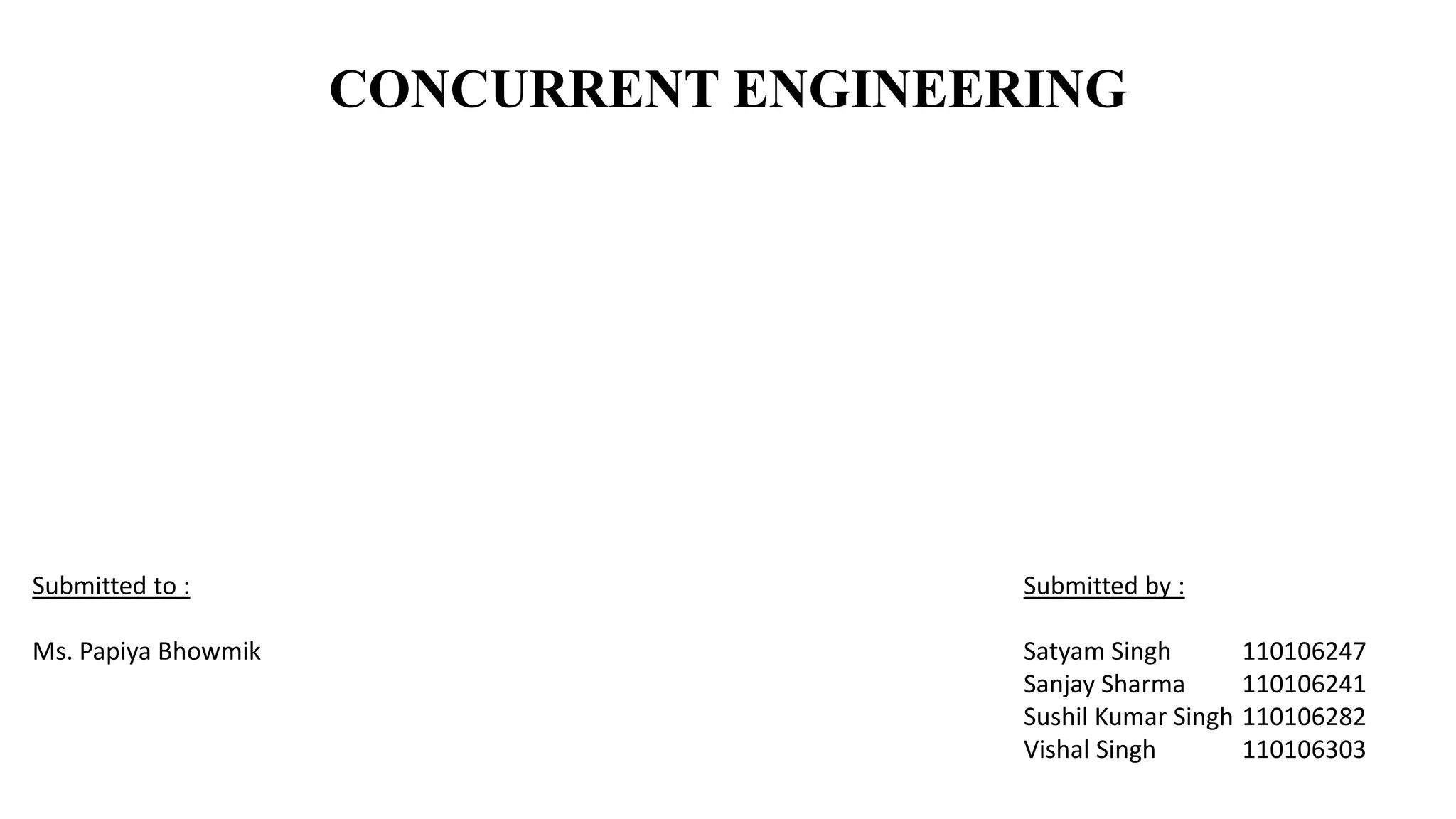 Concurrent engineering | PPT