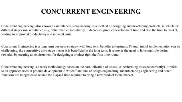 Concurrent engineering | PPT