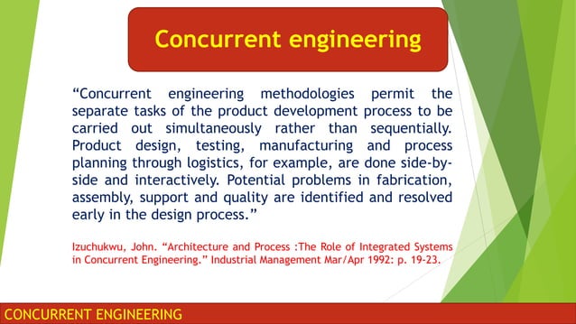 Concurrent engineering | PPTX | Technology & Computing