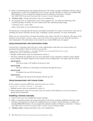 SPSS Statistics Concurrent License Administrator’s guide | PDF