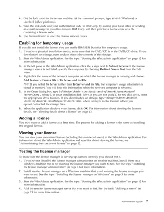 SPSS Statistics Concurrent License Administrator’s guide | PDF ...