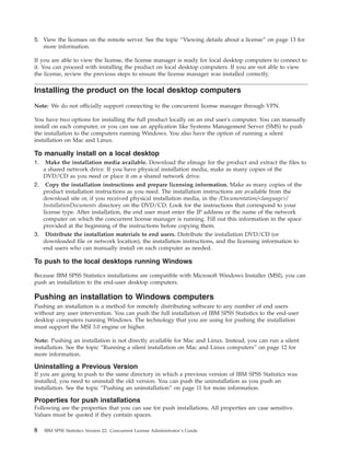SPSS Statistics Concurrent License Administrator’s guide | PDF