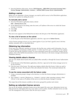 SPSS Statistics Concurrent License Administrator’s guide | PDF