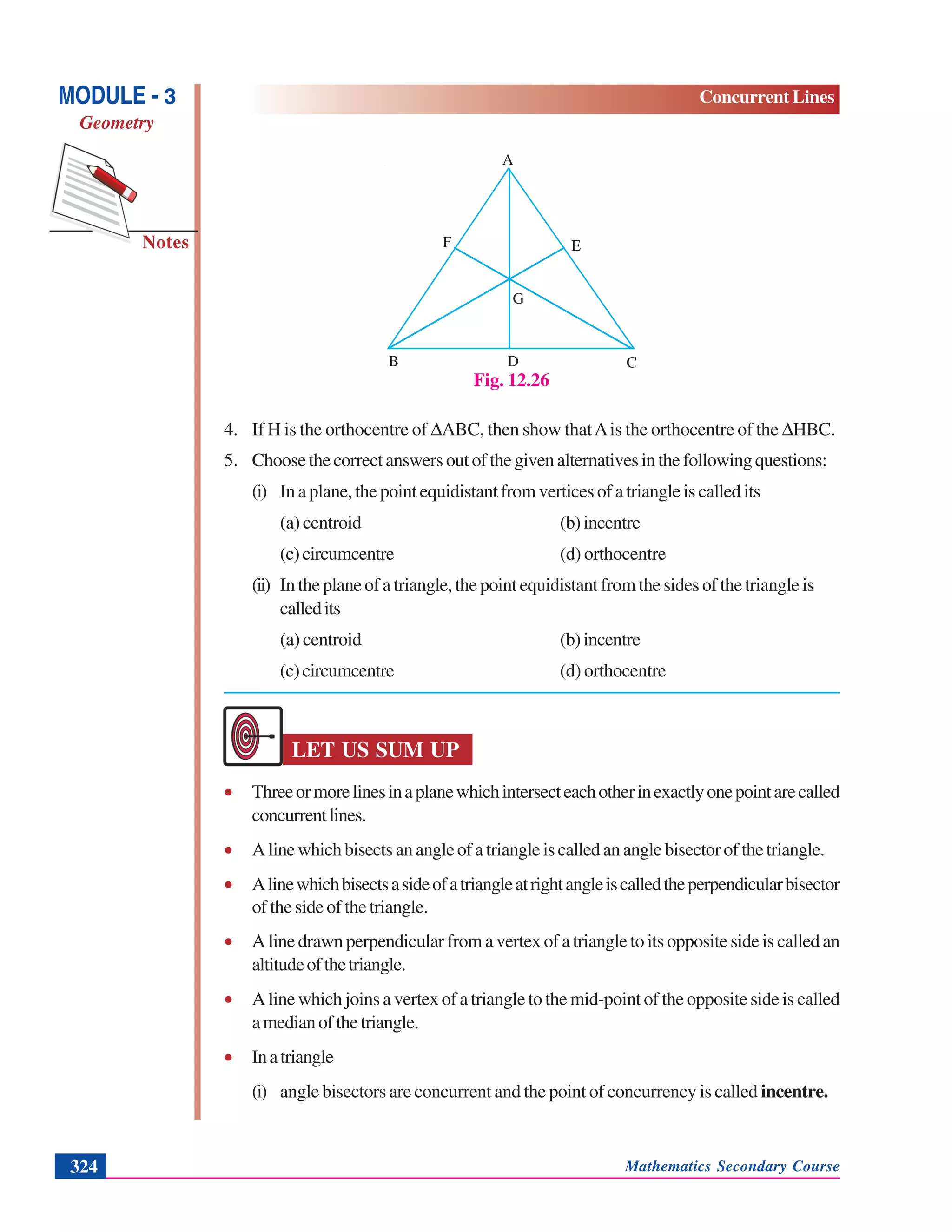 Concurrent lines -GEOMETRY | PDF