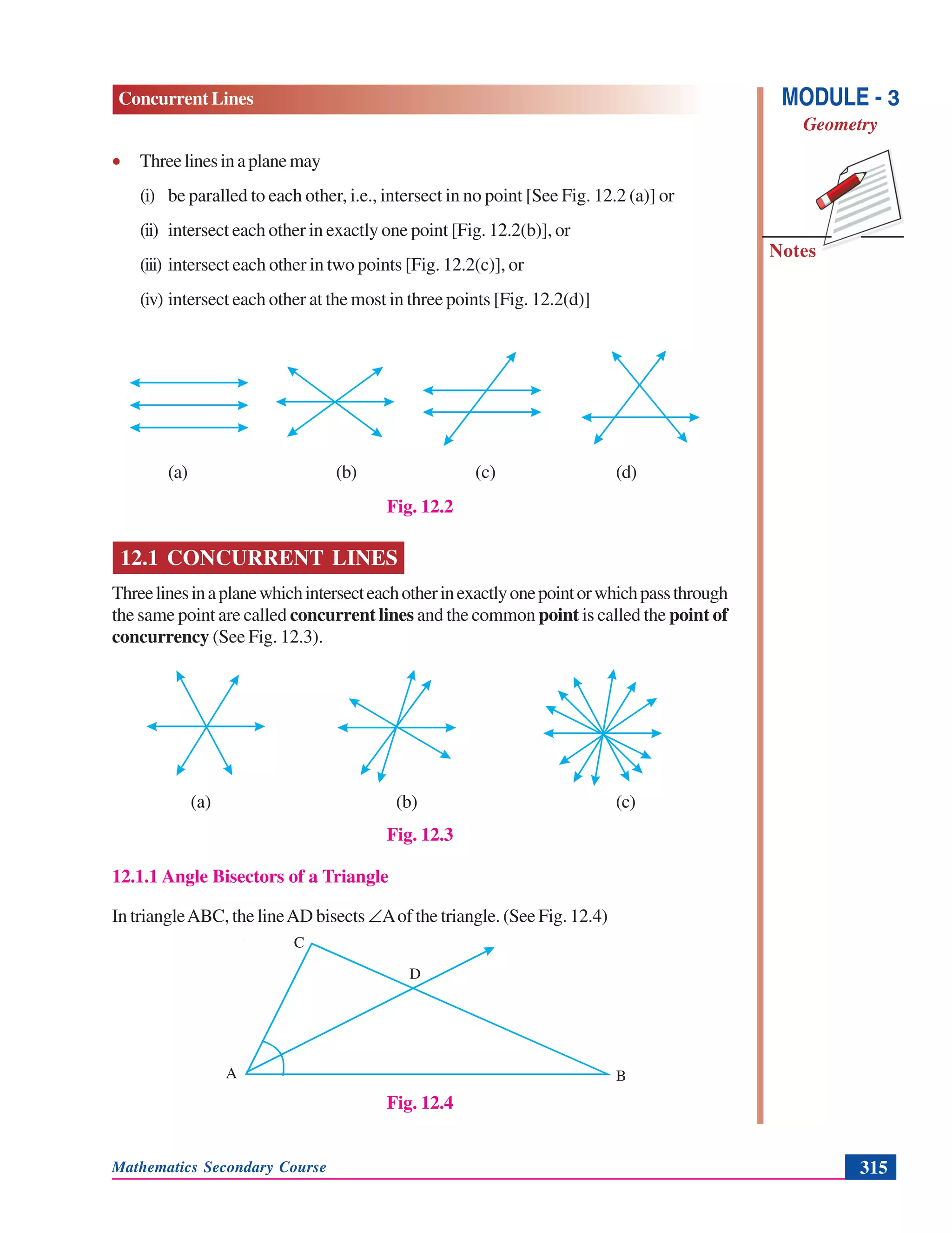 Concurrent lines -GEOMETRY | PDF