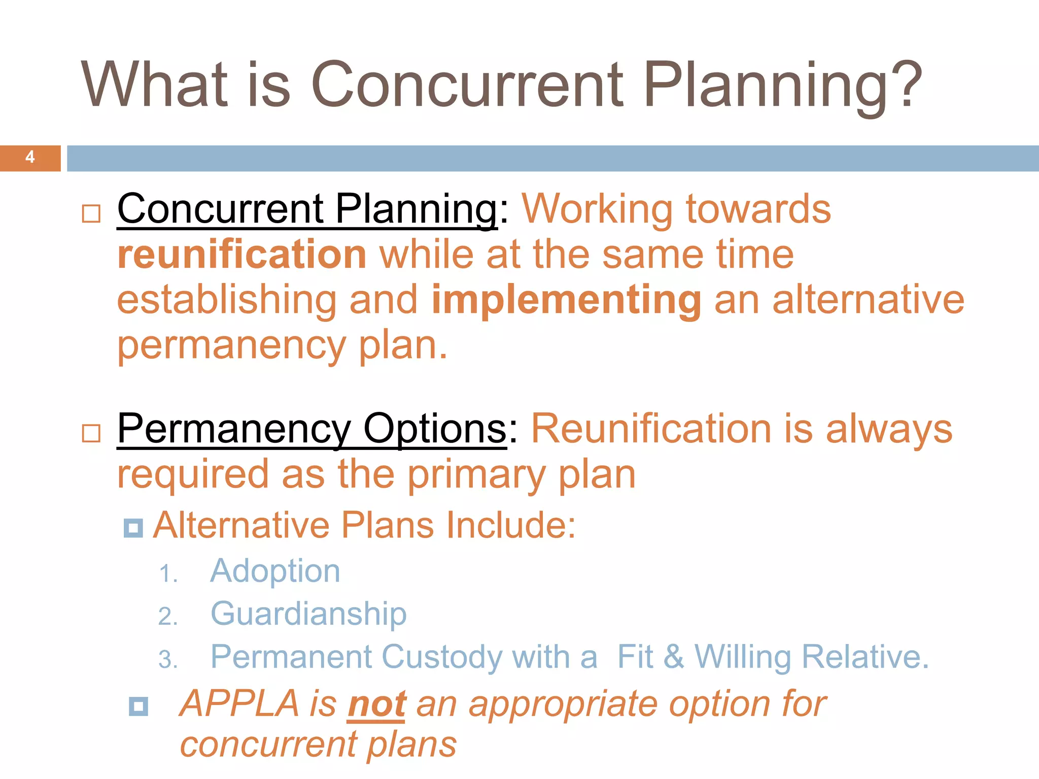 Concurrent Planning | PPTX