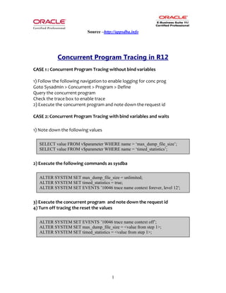 EBS R12 Concurrent program tracing | PDF | Programming Languages | Computing