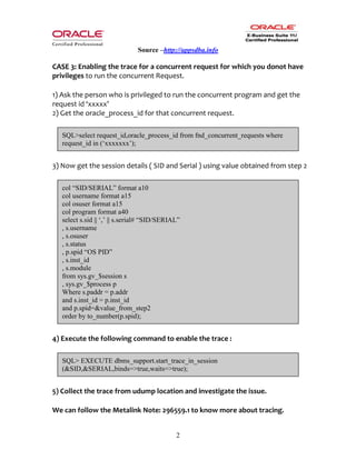 EBS R12 Concurrent program tracing | PDF | Programming Languages | Computing