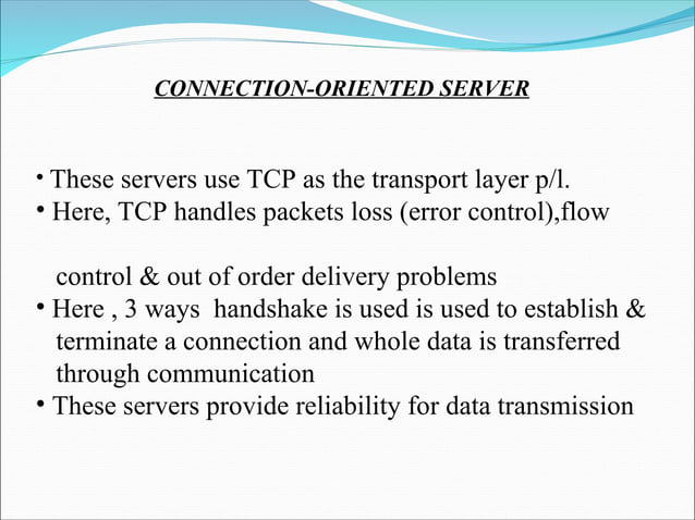 Concurrent Server And Iterative Server 1 1ppt Computer Networking