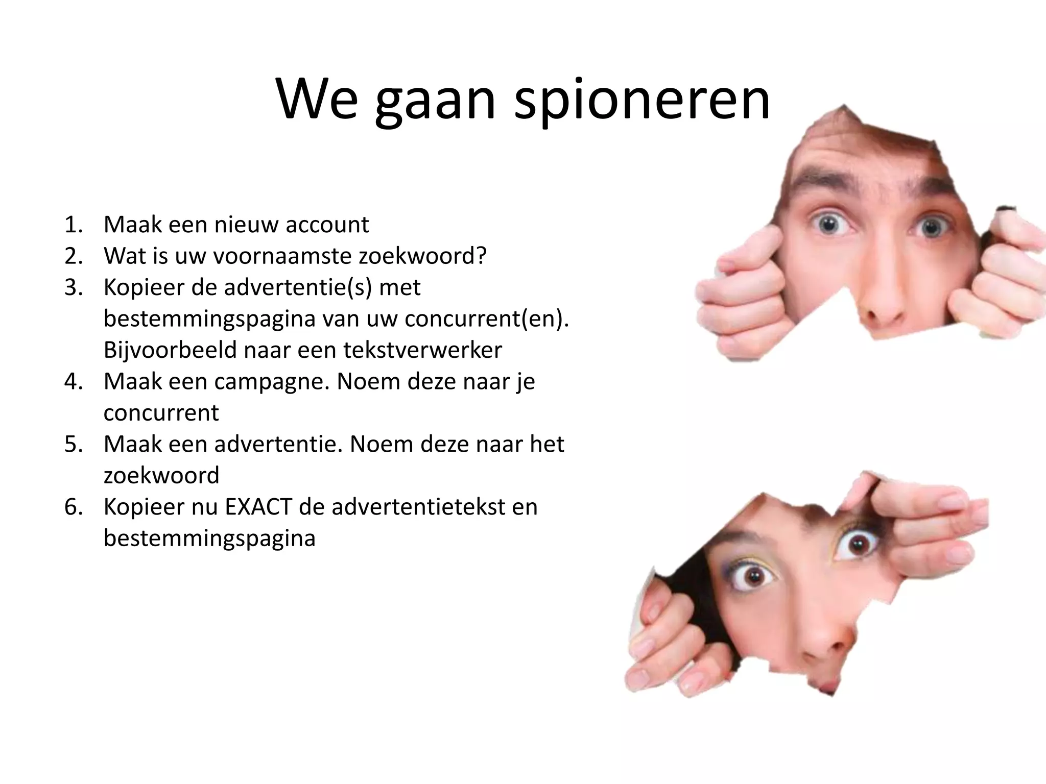 Concurrent spioneren | PPT