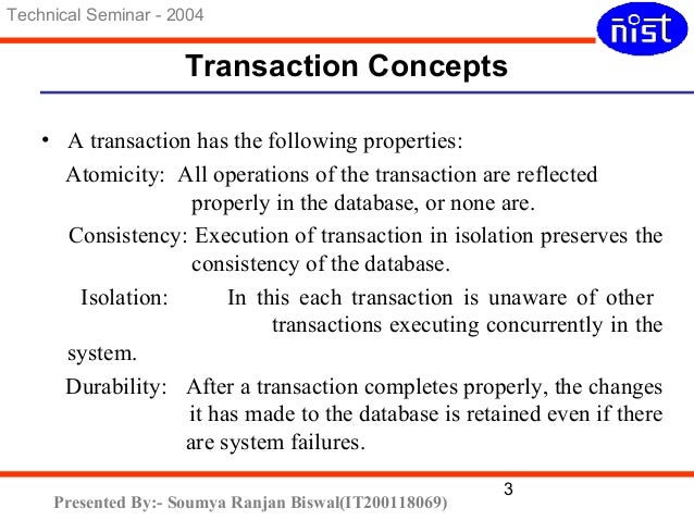 Concurrent Transactions