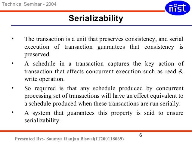 Concurrent Transactions