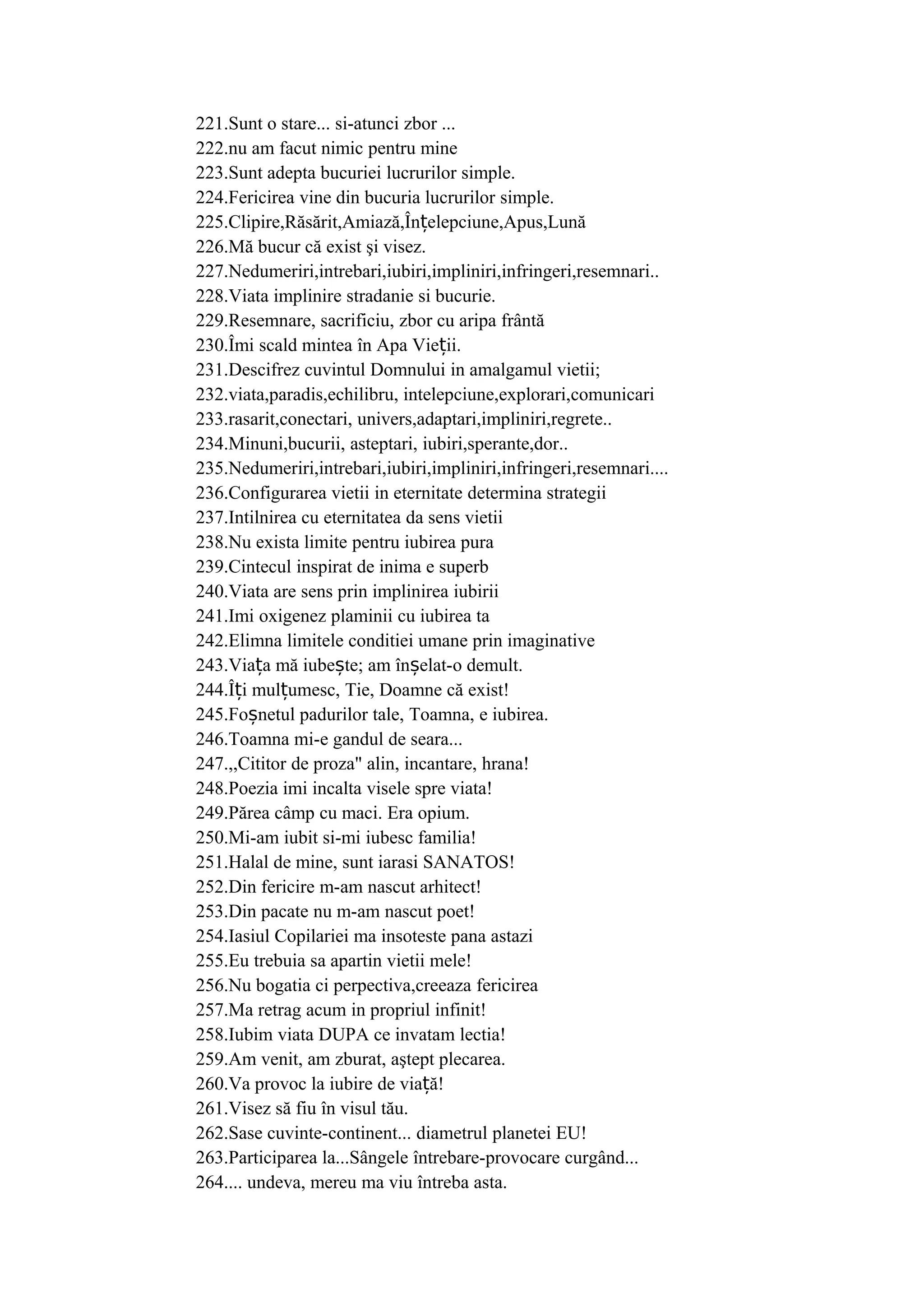 Lista cu toate ''textele'' înscrise în concursul 'Povestea vieții tale în doar șase cuvinte'' | PDF
