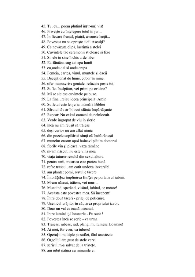 Lista cu toate ''textele'' înscrise în concursul 'Povestea vieții tale în doar șase cuvinte'' | PDF