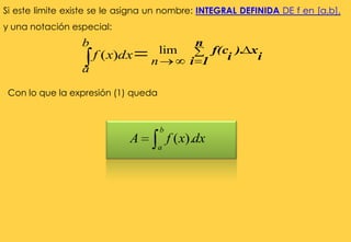 APLICACIONES DE LA INTEGRAL DEFINIDA | PPTX