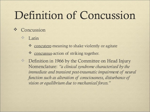 Concussions
