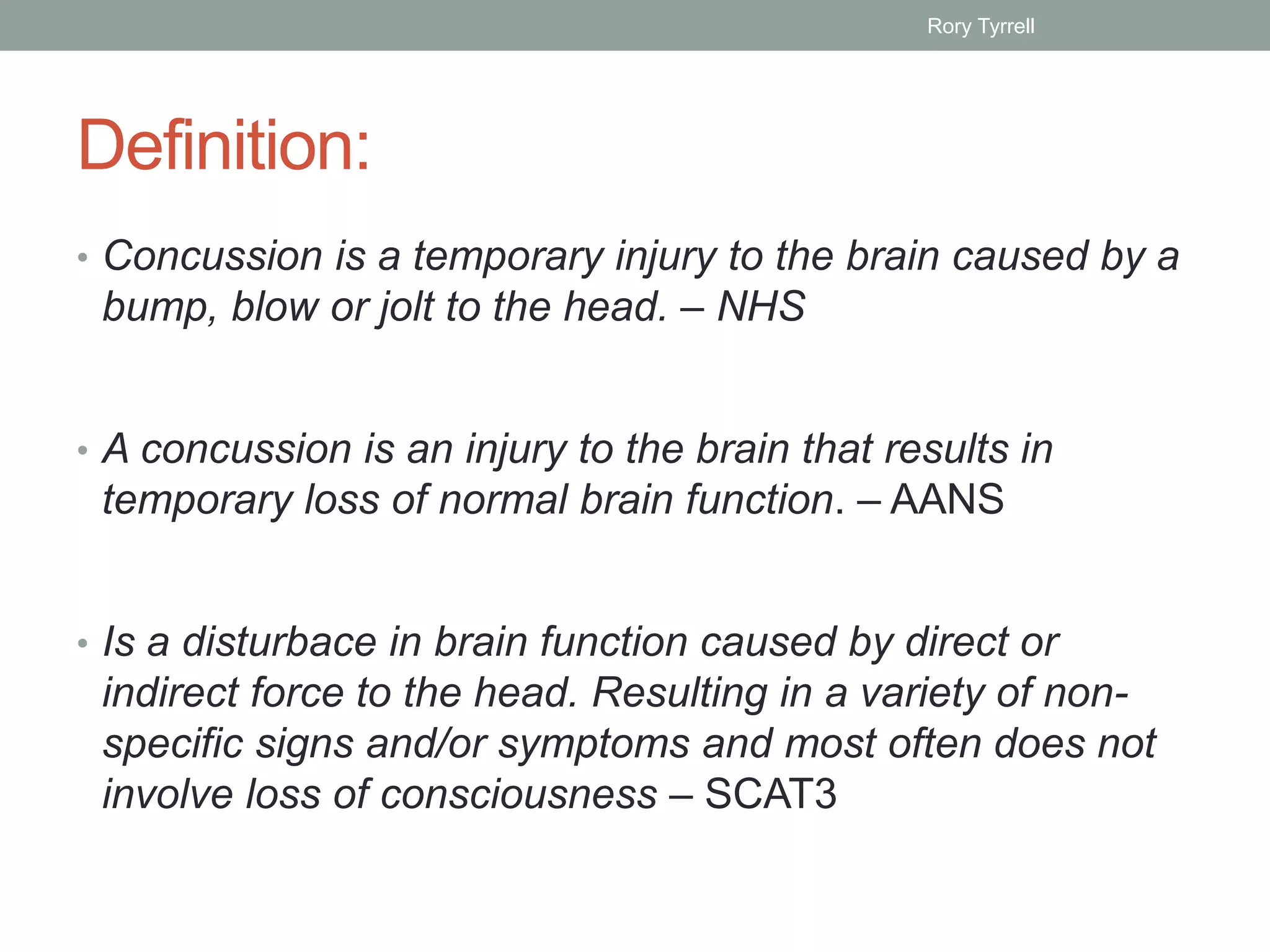 Concussion | PPTX