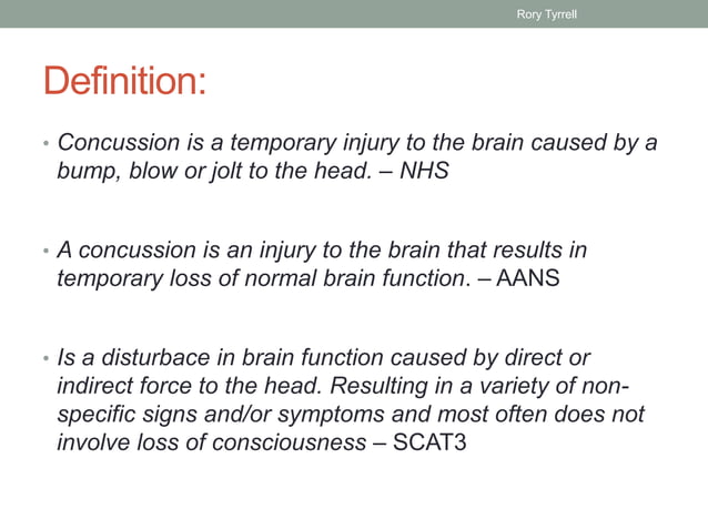 Concussion | PPTX