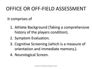 Sports Concussion & Its Assessment | PPTX
