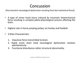 Sports Concussion & Its Assessment | PPT